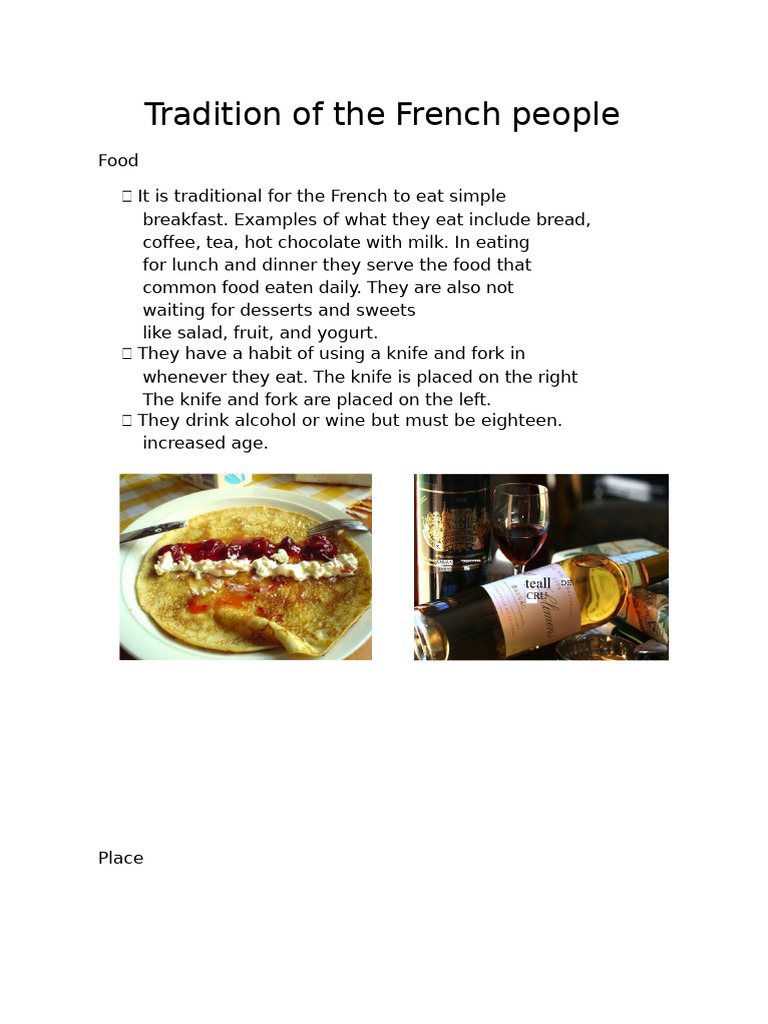 Traditions of The French | PDF