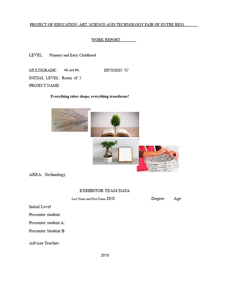 Science Fair Project WORK REPORT | PDF | Paper | Recycling