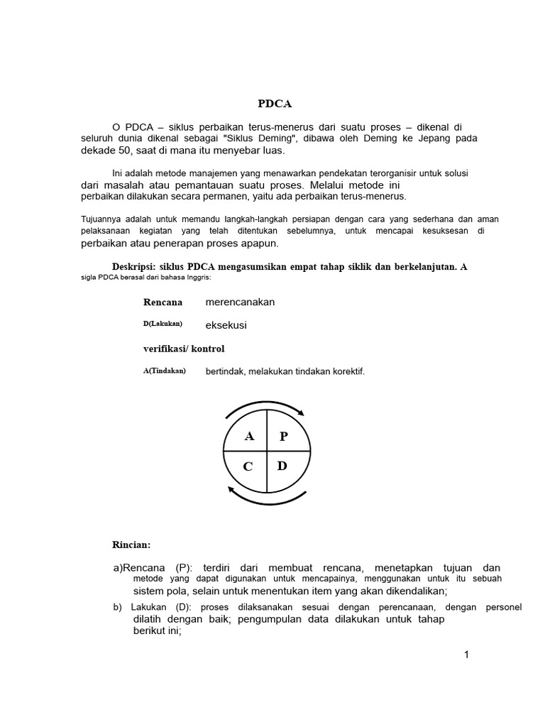 PDCA - Contoh Kue | PDF