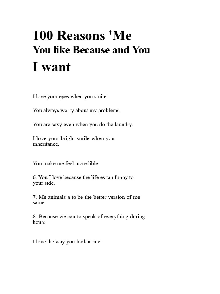 100 Reasons | PDF