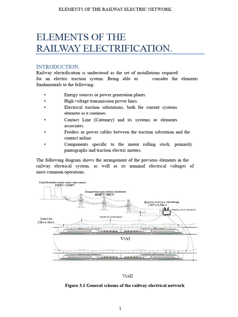 Elements of The Railway Electric Network | PDF | Electric Motor ...