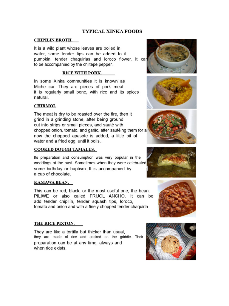 Traditional Xinka Cuisine Recipes | PDF | Western Cuisine | Food And Drink