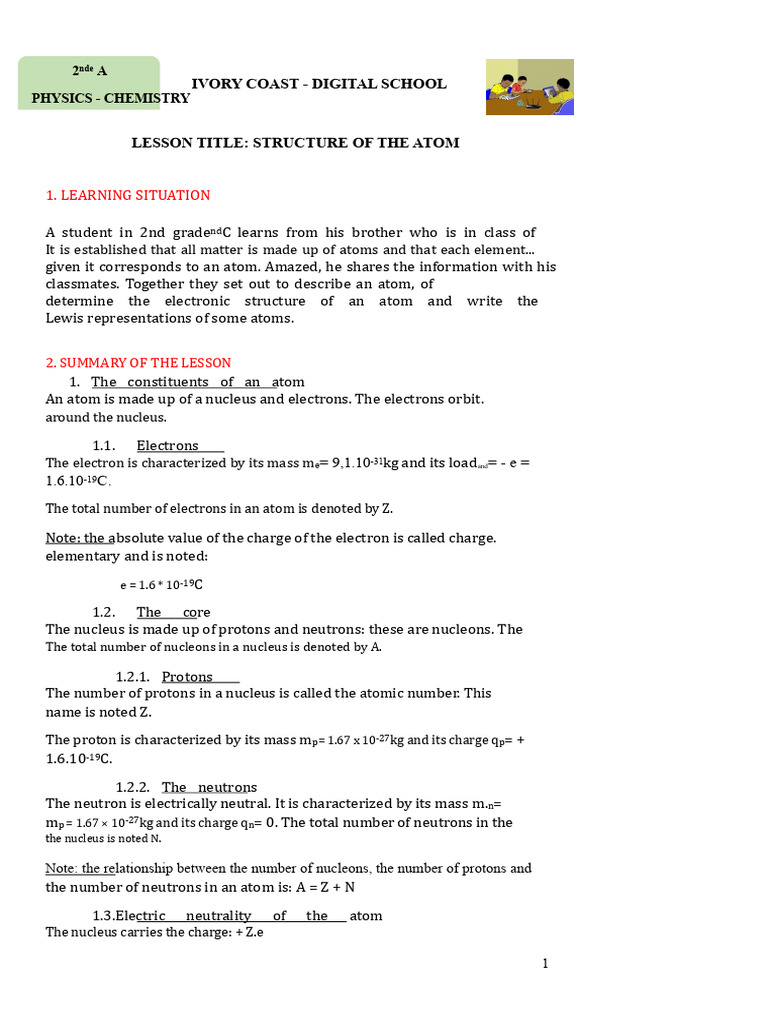 2nd A - APC - Structure of The Atom | PDF | Atomic Nucleus | Atoms