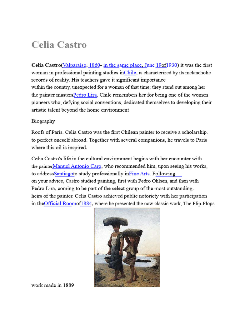 Celia Castro Info | PDF | Paintings | Plastic Arts