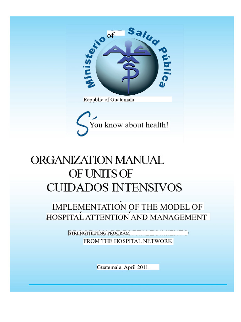 Manual For Organizing Intensive Care Units | PDF | Intensive Care Unit ...