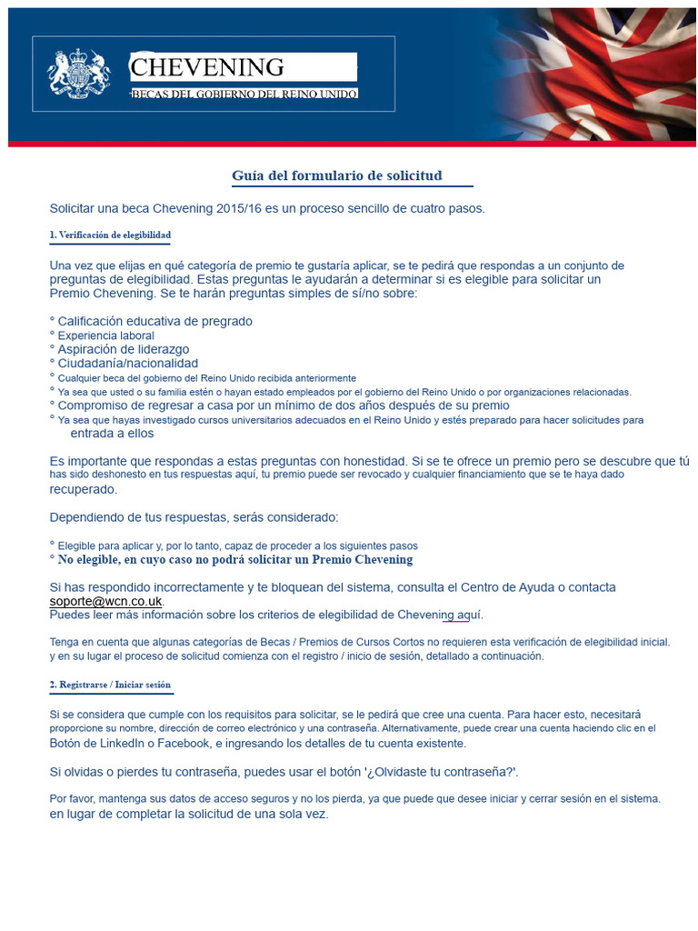 Beca Chevening de Orientación | PDF | Contraseña | Diploma