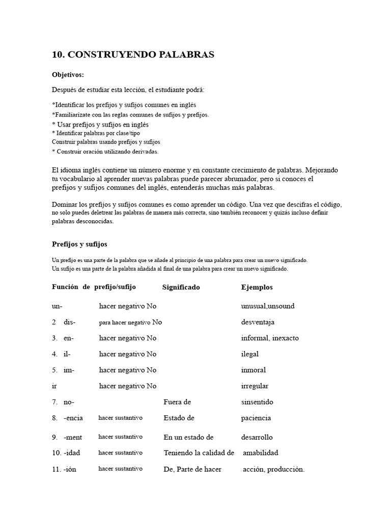 Construyendo Palabras | PDF | Palabra | Sílaba