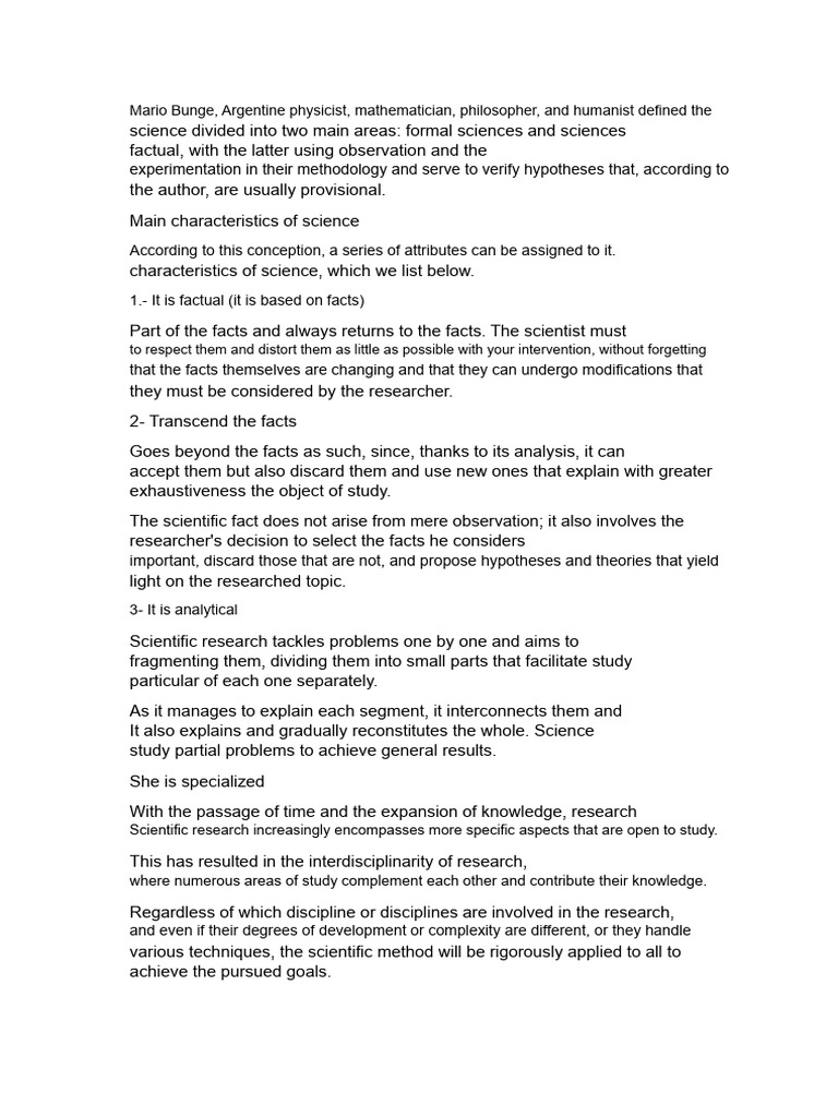 20 Characteristics of Science | PDF | Science | Scientific Method
