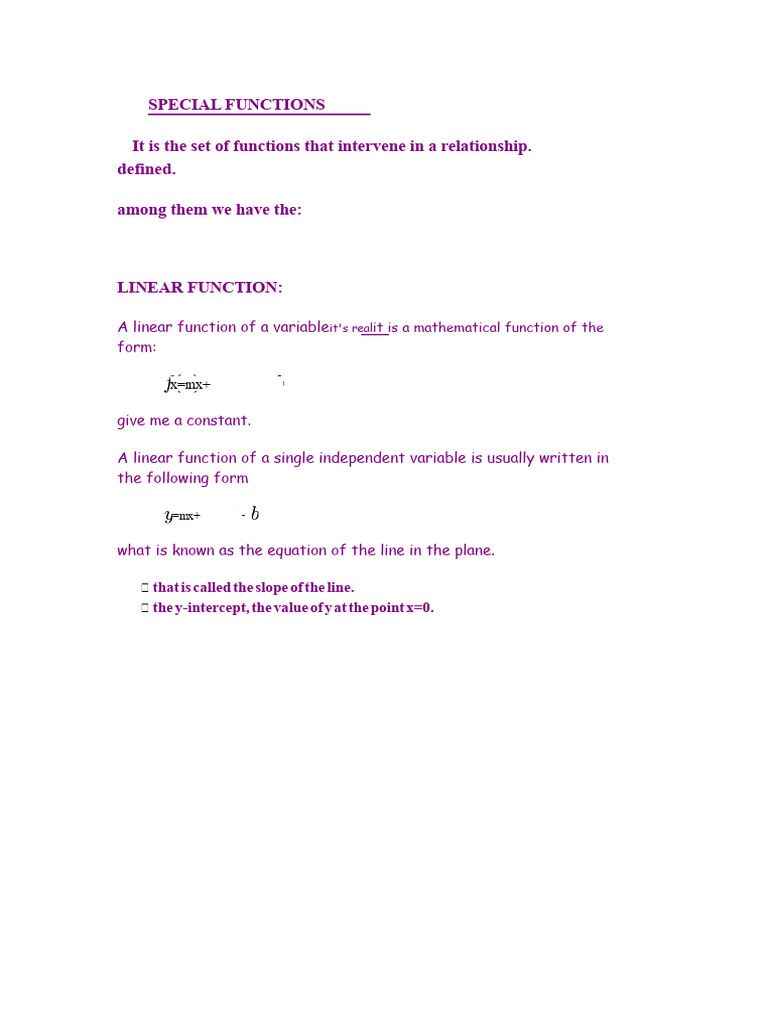 Overview of Special Functions in Mathematics | PDF | Function ...