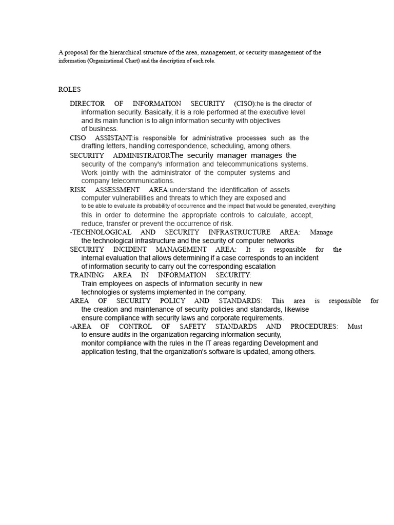Security Organizational Chart | PDF | Information Security | Computer ...