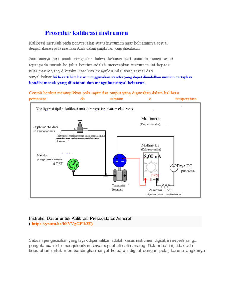 Prosedur Kalibrasi Alat | PDF