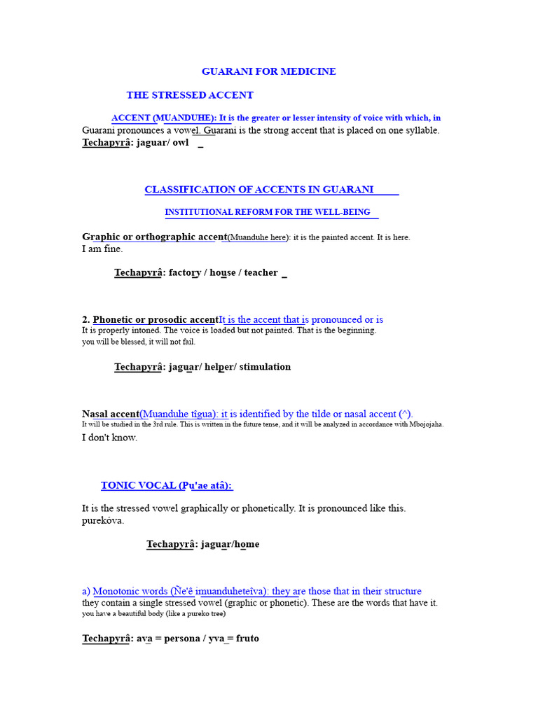Class 2 Types of Accents (Muanduhe) | PDF | Stress (Linguistics) | Word