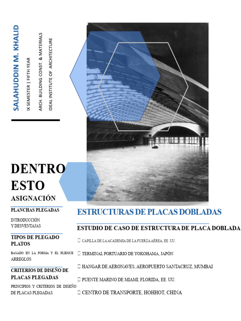 Estructuras de Placas Plegadas - Salahuddin | PDF | Hormigón ...