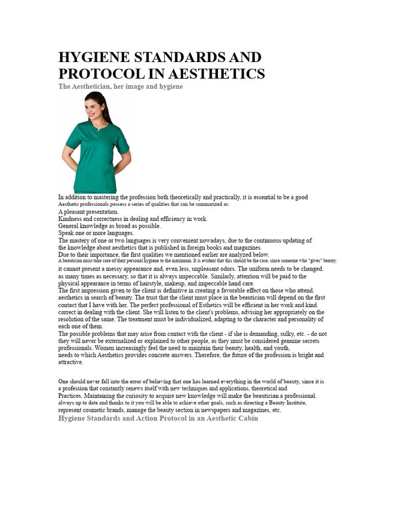Hygiene and Protocol Standards in Cabins | PDF | Disinfectant ...