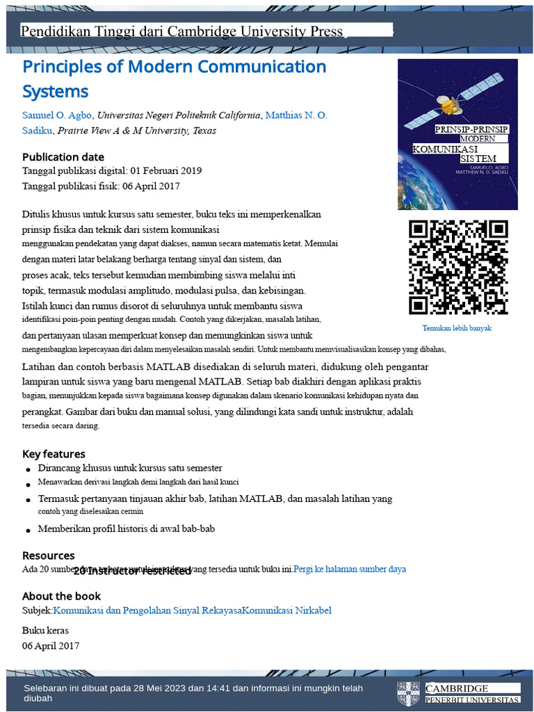 Prinsip Sistem Komunikasi Modern | PDF