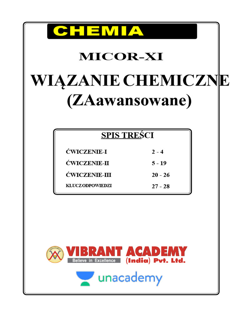 Więzi Chemiczne Zaawansowane (Mikro) | PDF
