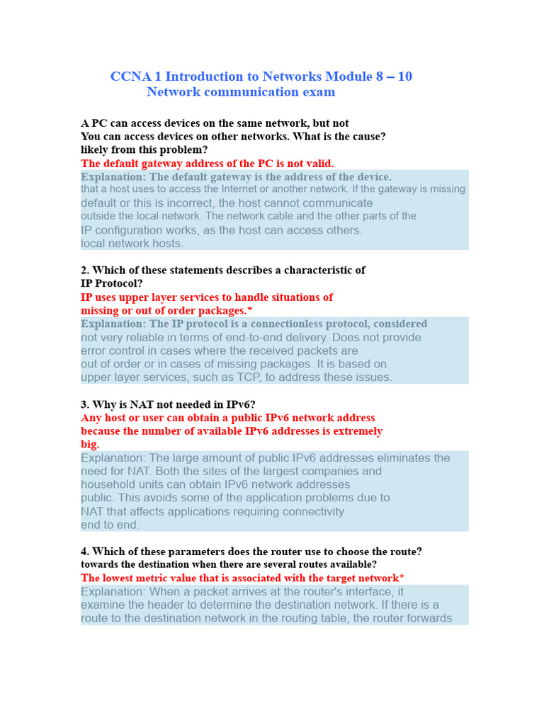 Module 8-10 | PDF | Internet Protocols | Computer Network