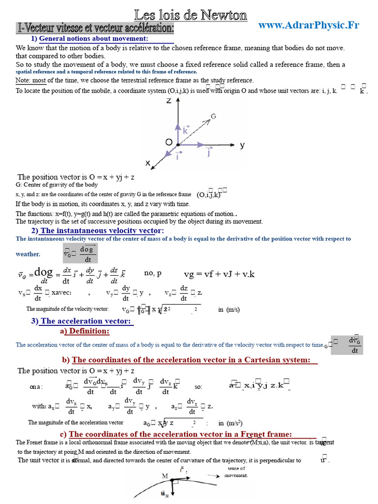 Course 1. Newton's Laws | PDF | Force | Acceleration