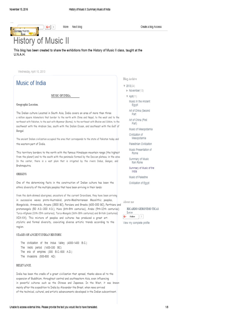 History of Music II - Summary of Indian Music | PDF | Vedas | Rhythm
