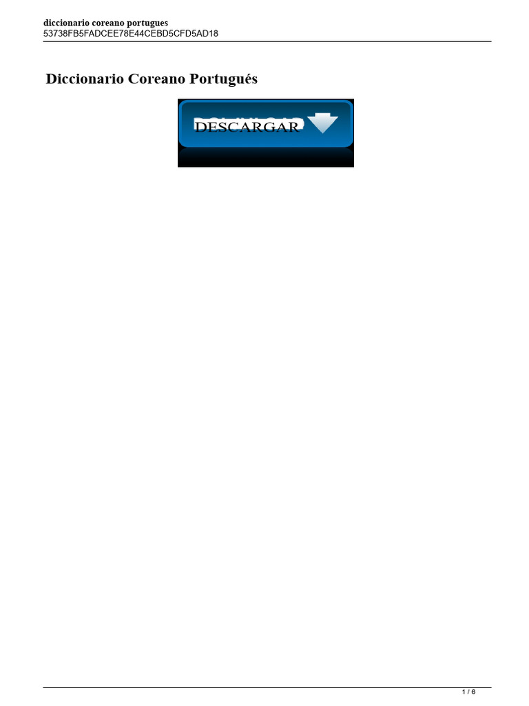 Diccionario Coreano Portugués | PDF | Traducciones | Diccionario