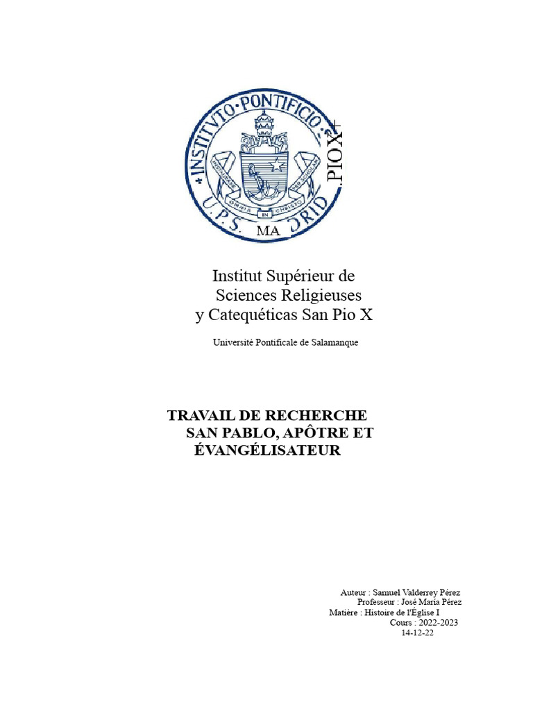 Paul, Apôtre : Vie et Conversion | PDF | Paul l'apôtre | Jésus