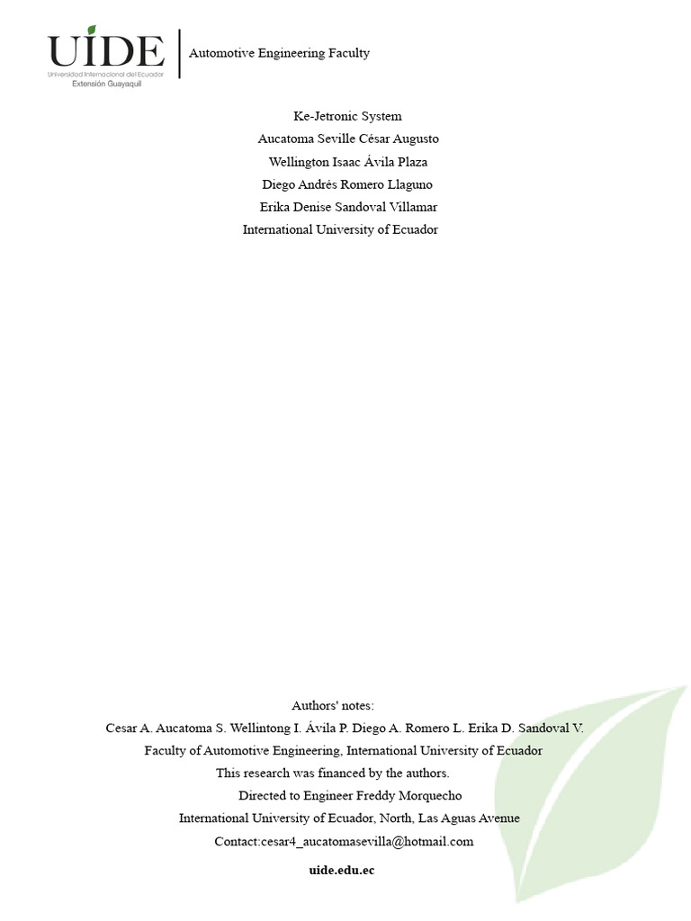 Ke Jetronic System | PDF | Throttle | Fuel Injection