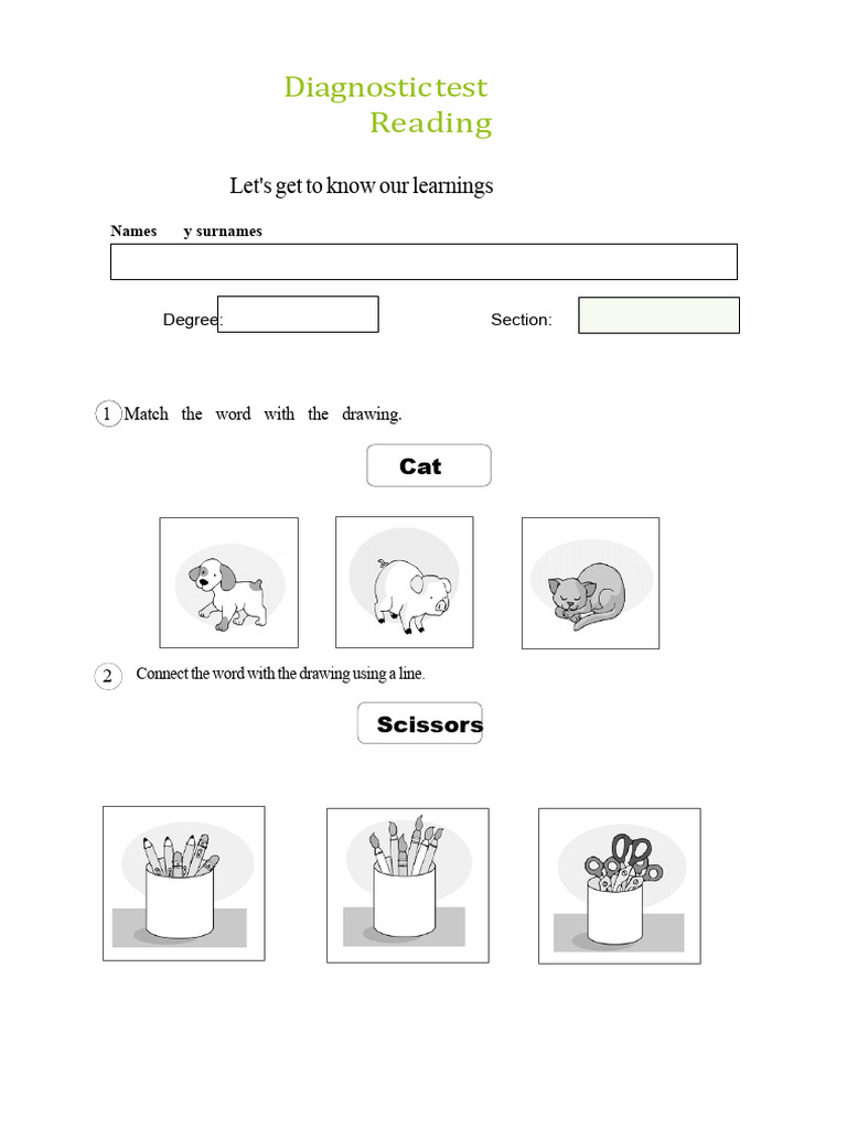 2nd Grade - Diagnostic-Reading Test | PDF | Zoology