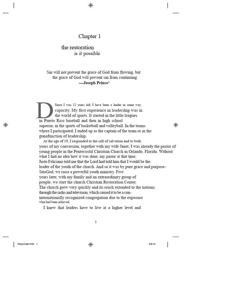 Chapter 1: Falling Is Not The Final Sentence. | PDF | Jesus | Sin