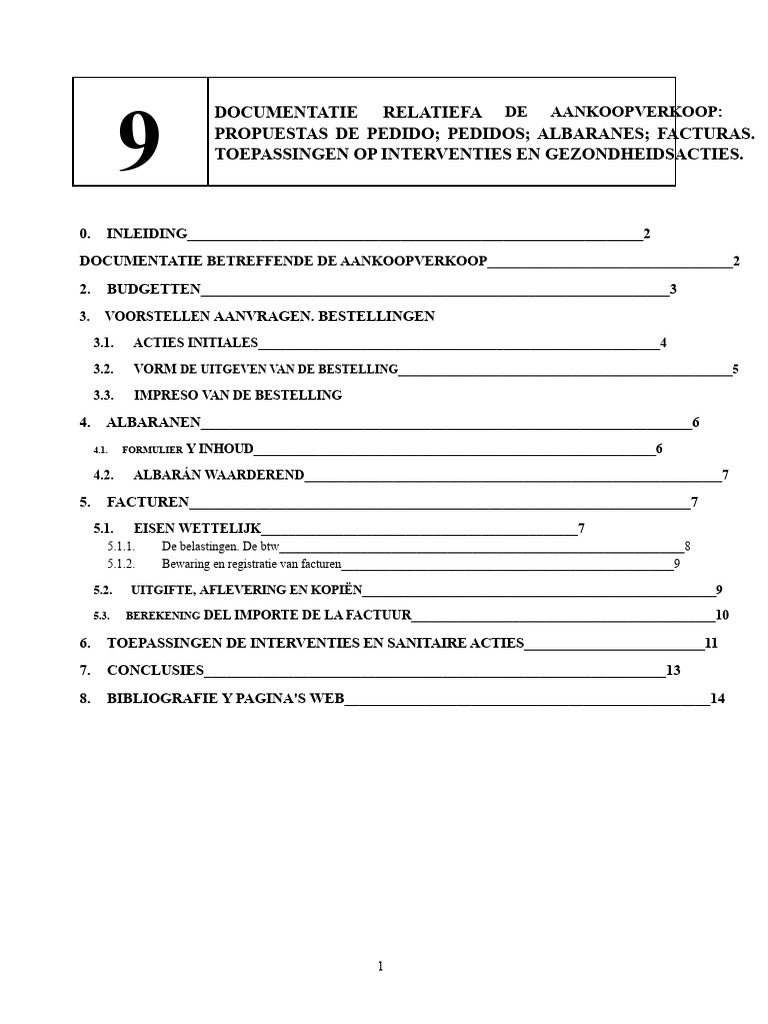 Thema 9. Documentatie Van Koop en Verkoop | PDF