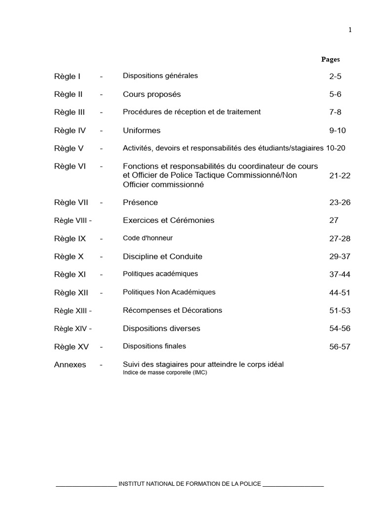 Guide de Formation NPTI Révisé | PDF | Repas