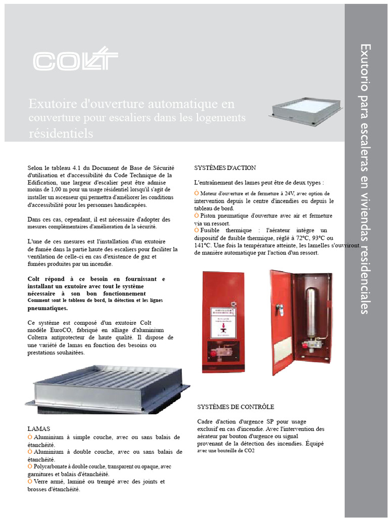 Exutoire Pour Escaliers Dans Les Habitations Résidentielles | PDF ...