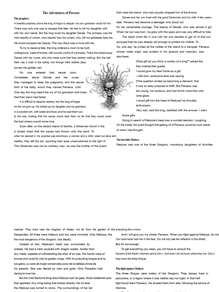 The Adventures of Perseus | PDF | Medusa