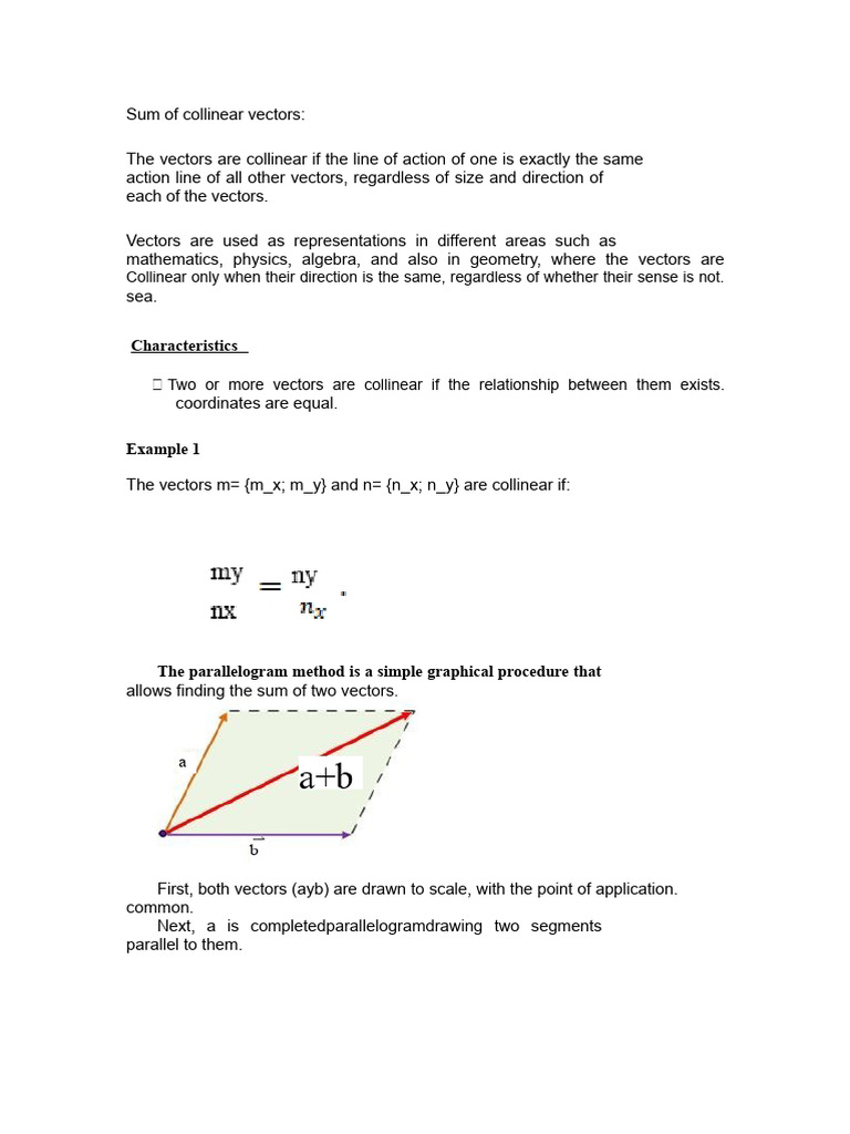 Understanding Collinear Vectors | PDF | Euclidean Vector | Force