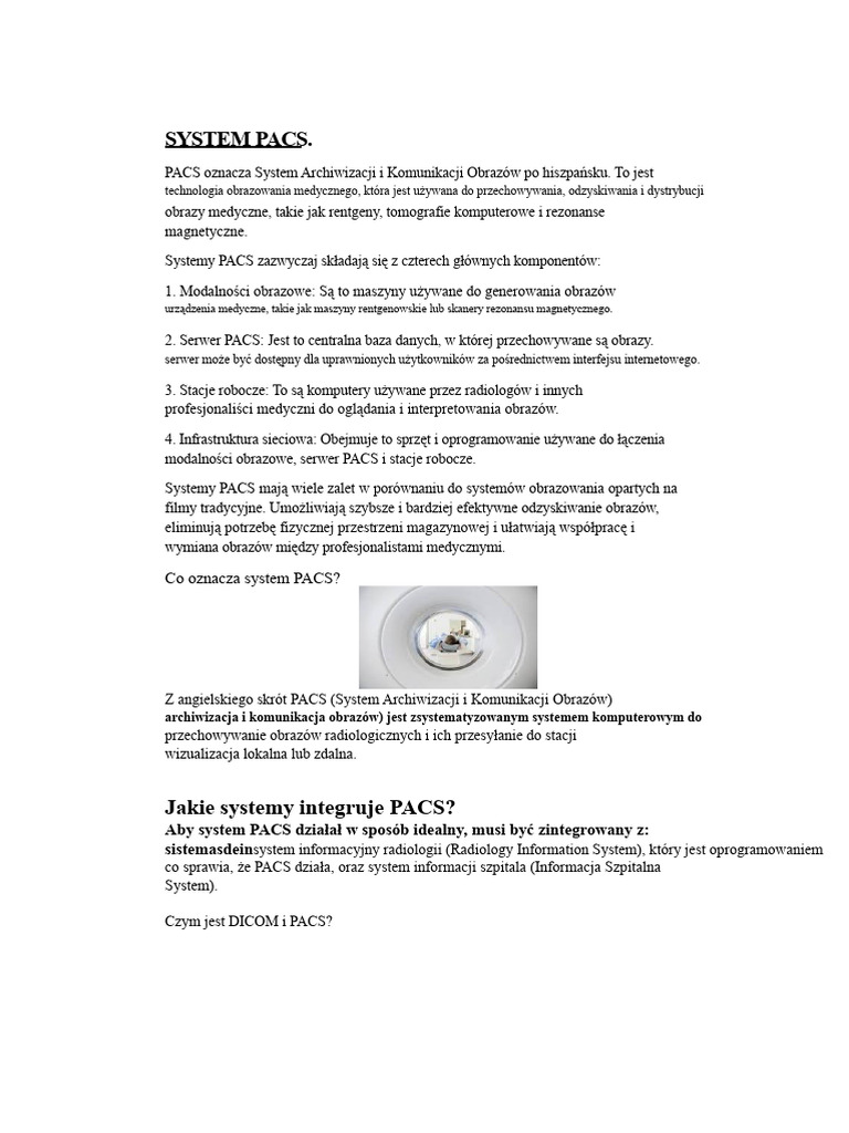 System Pacs... | PDF