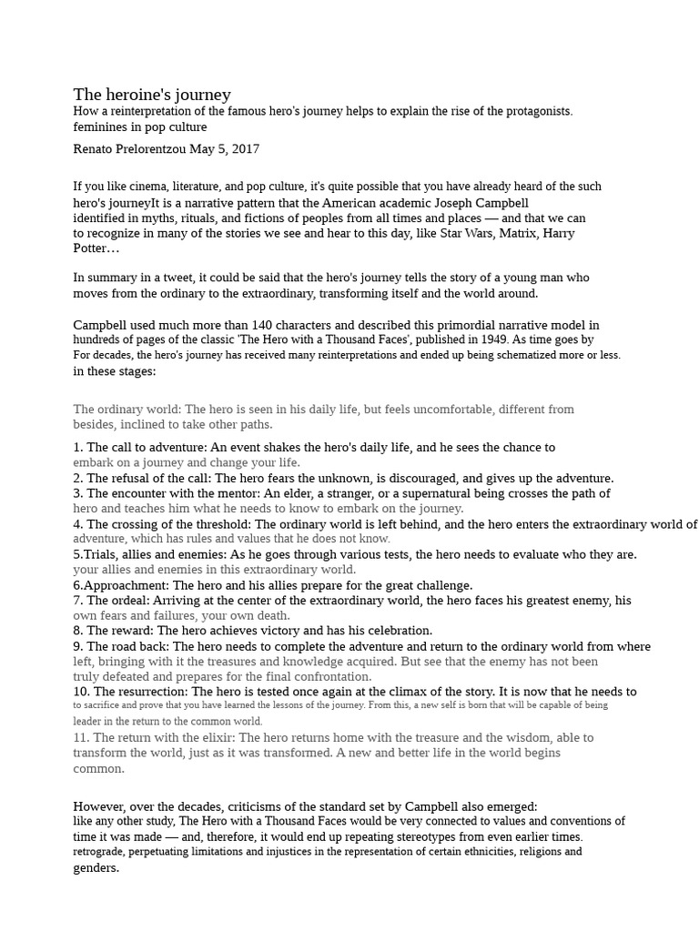 The Heroine's Journey | PDF | Hero