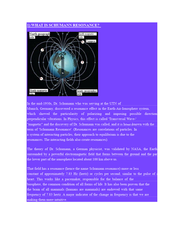 Schumann Resonance | PDF | Resonance | Volt