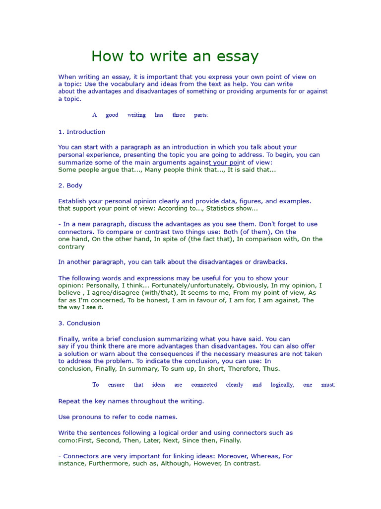 How To Write An Essay | PDF | Verb | Essays