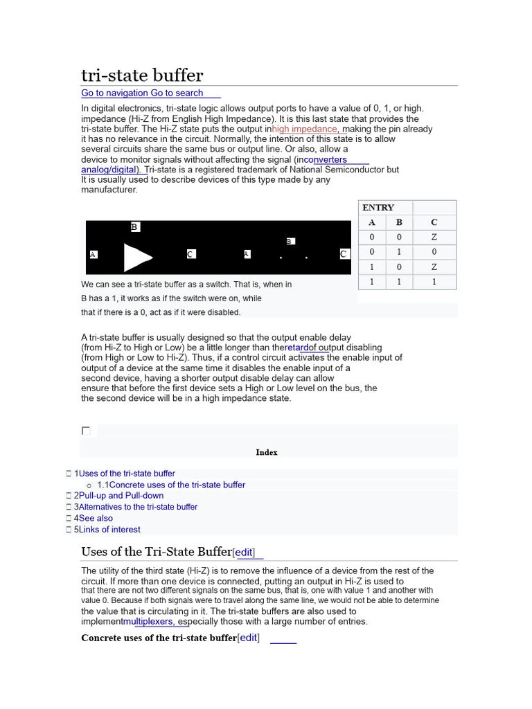 Tri-State Buffer | PDF | Electronic Engineering | Information And ...