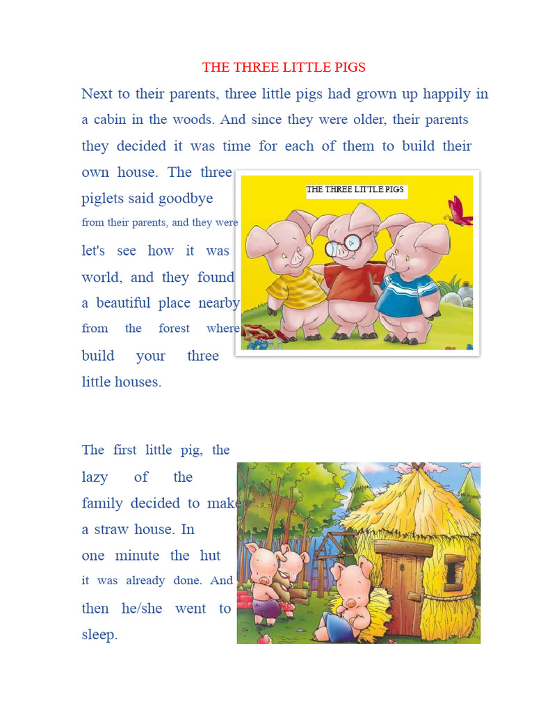 The Three Little Pigs | PDF | Pig