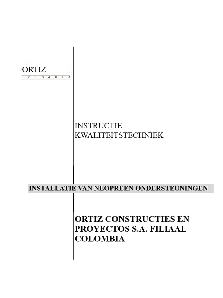 Itcxxx - Installatie Van Neopreen Steunen | PDF