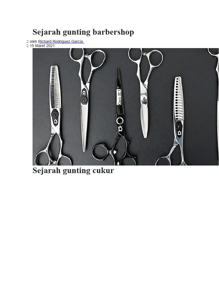 Sejarah Gunting Barber | PDF
