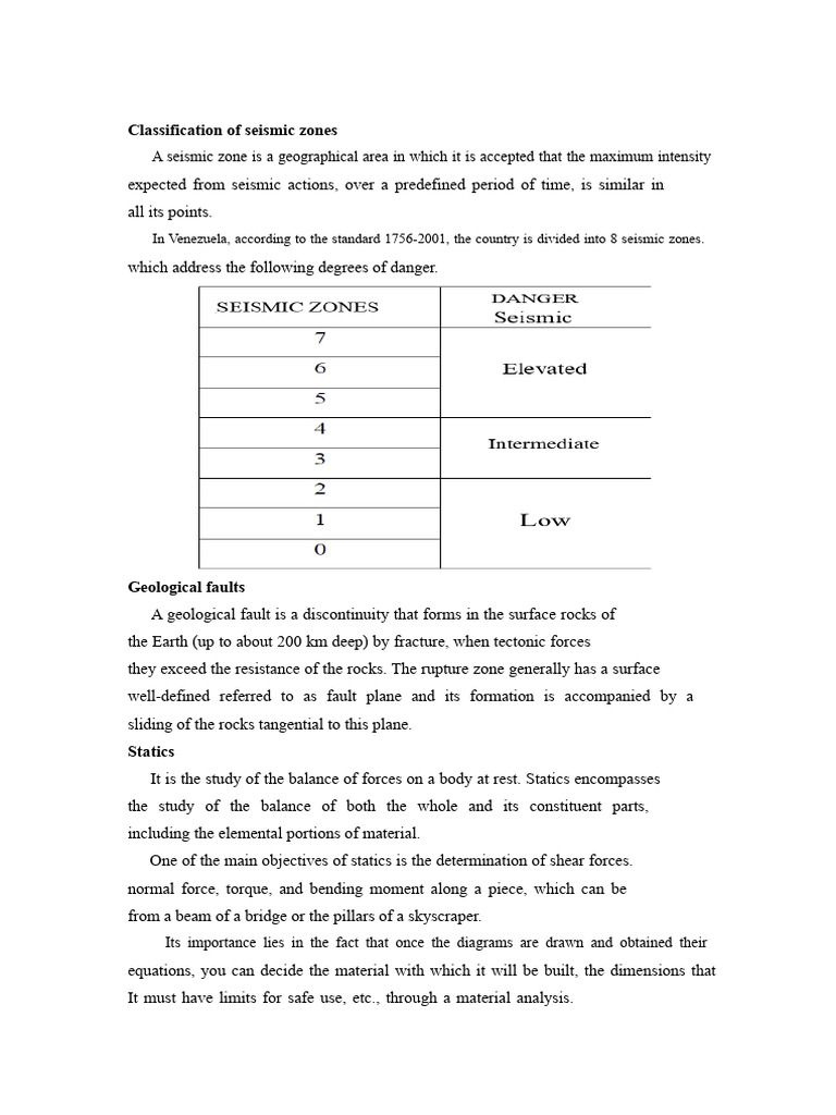 Classification of Seismic Zones | PDF | Mechanics | Classical Mechanics