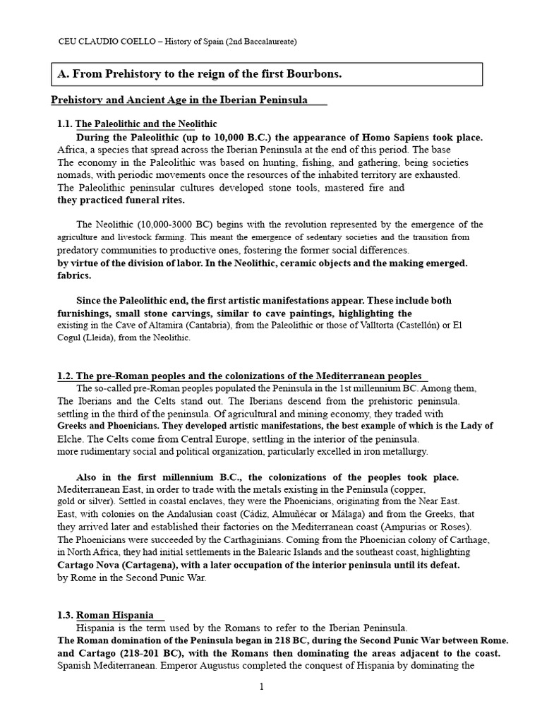 History of Spain: Prehistory to Al-Andalus | PDF | Al Andalus | Iberian ...