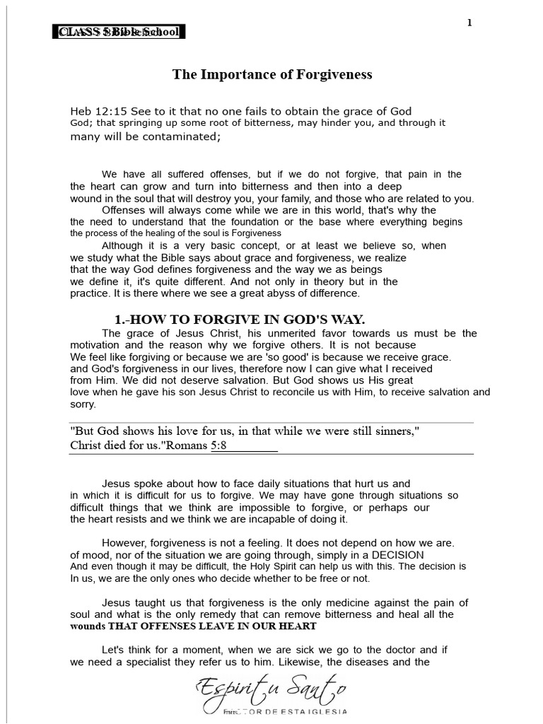 7 - Forgiveness | PDF | Forgiveness | Jesus