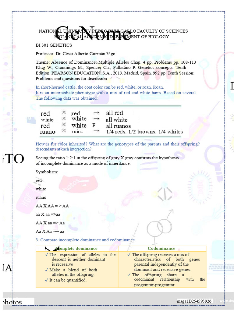Week 10 Resolved Questions | PDF | Dominance (Genetics) | Genotype