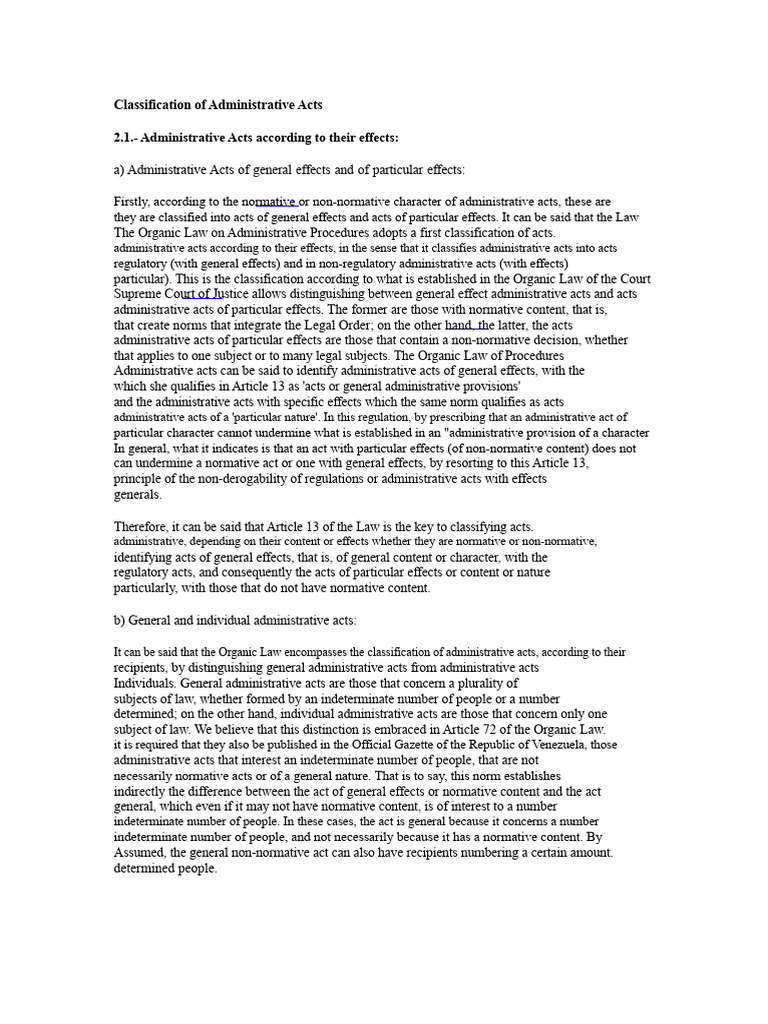 Types of Administrative Acts Explained | PDF | Motivation | Motivational