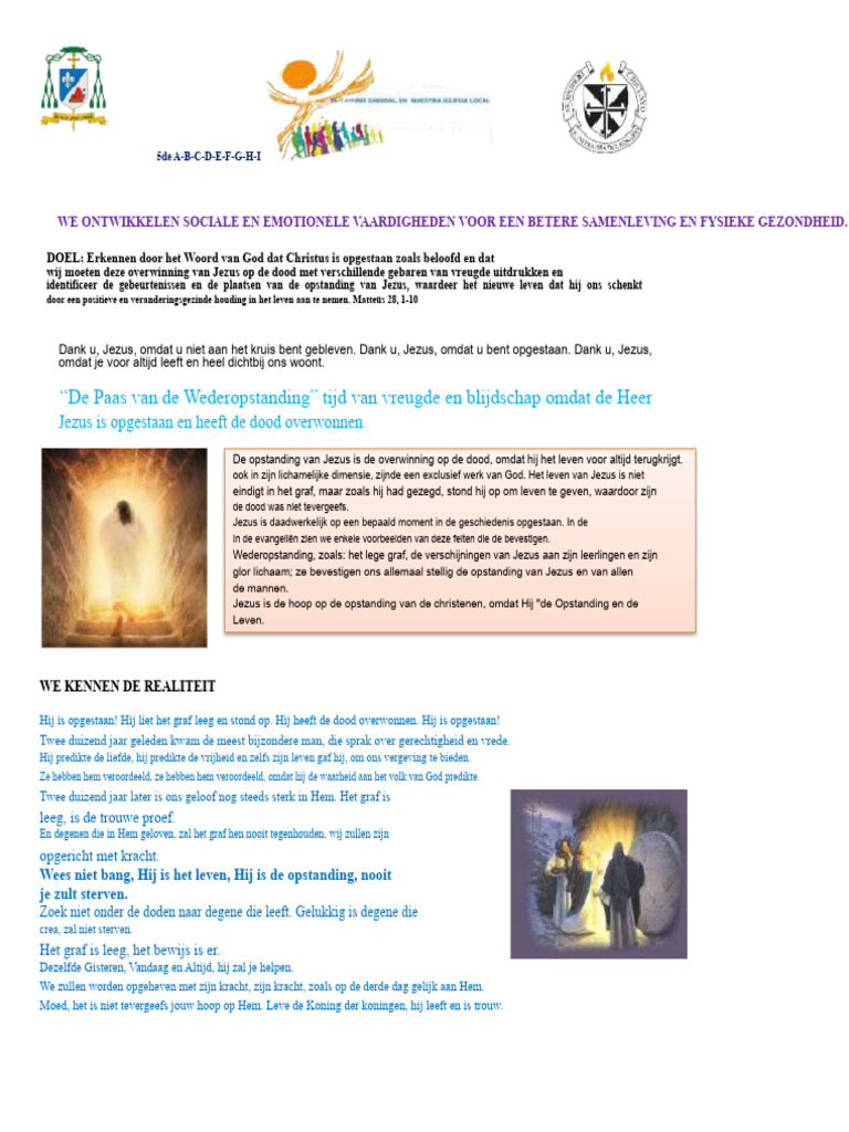 Activiteit 02 de Opstanding Van Jezus | PDF