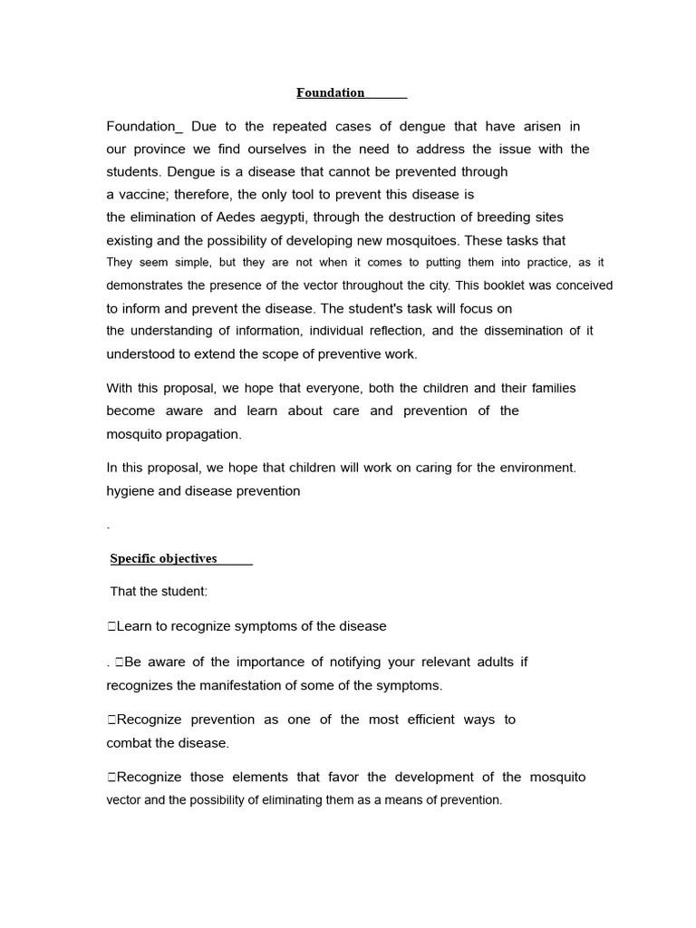 Science Fair Project Goodbye Dengue | PDF | Diseases And Disorders ...