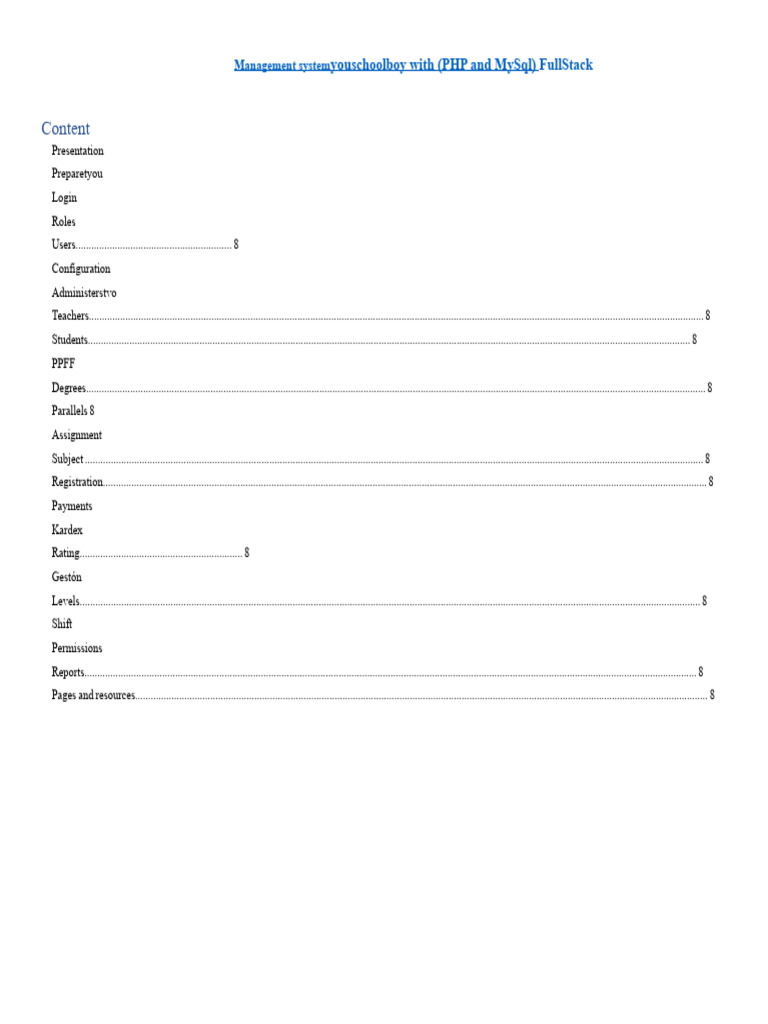 School Management System With (PHP and MySQL) FullStack | PDF ...