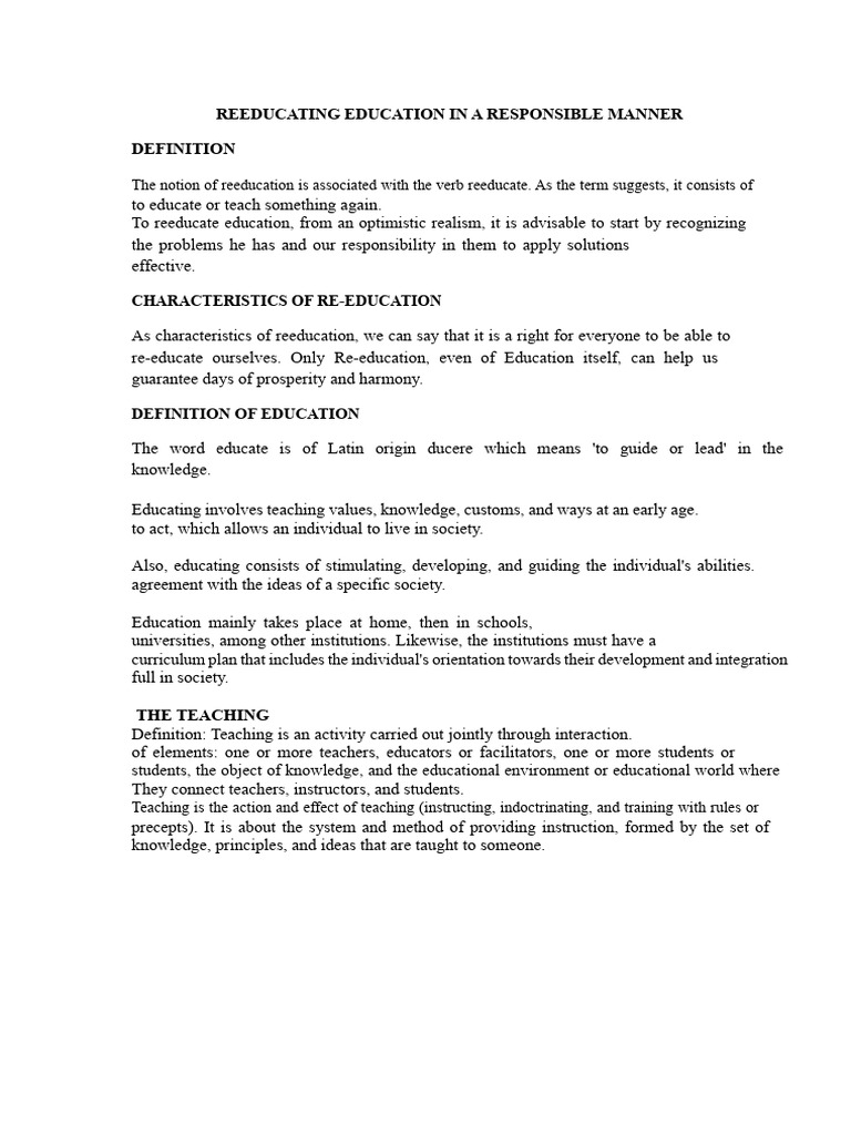 Theme 5 Re-Educating Education in A Responsible Way | PDF | Learning ...